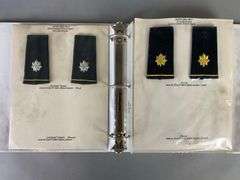 Binder of US Army Commissioned Officer Ranks Shoulder Boards - Matthew ...