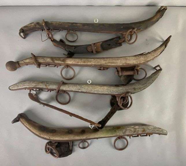 Group of 4 Primitive Wood Yokes - Matthew Bullock Auctioneers