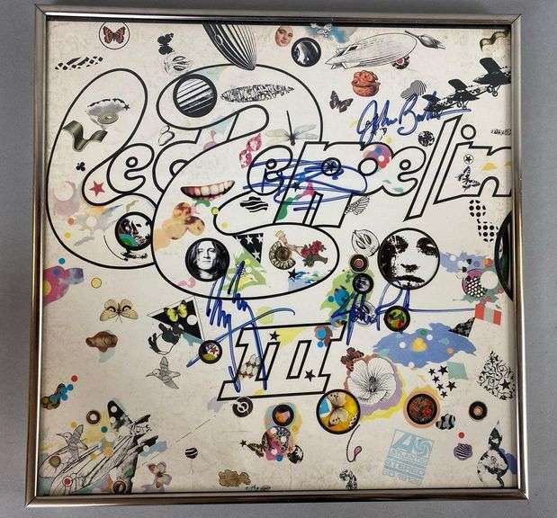 Signed Led Zeppelin III Album Cover - Matthew Bullock Auctioneers