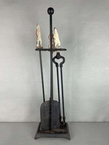 Antique Hessian Soldier Fireplace Tool Set - Matthew Bullock Auctioneers