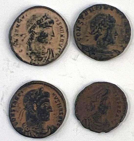 Group of 4 Authentic Ancient Roman Coins - Matthew Bullock Auctioneers
