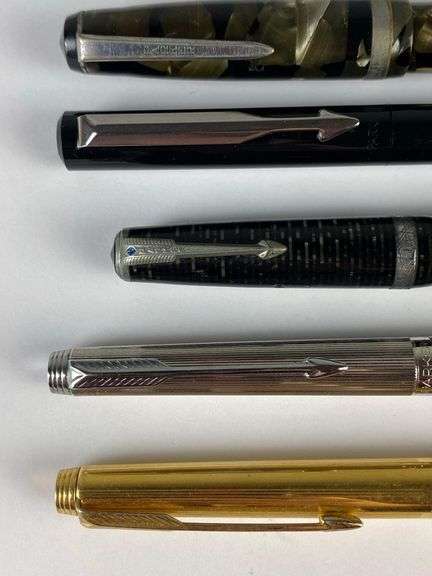 Group of 5 Parker Fountain Pens - Matthew Bullock Auctioneers