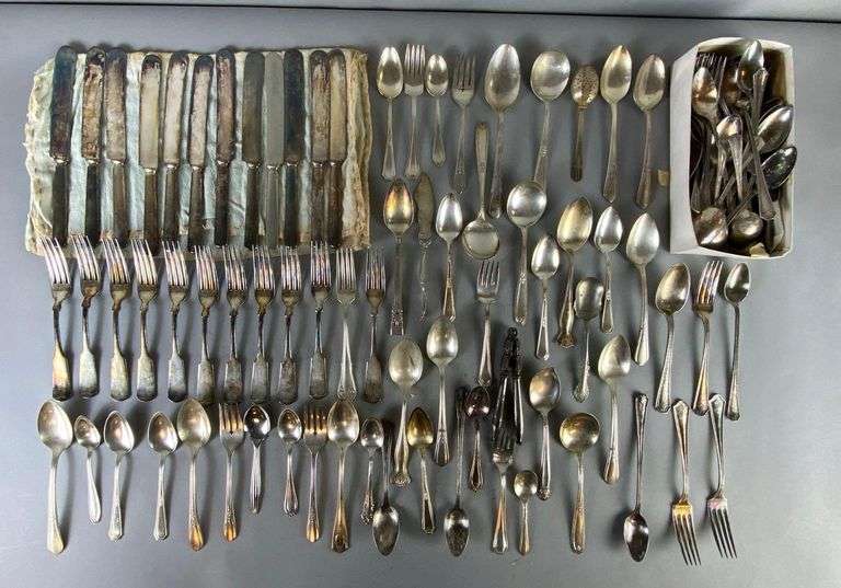 Large Group of Assorted Flatware - Matthew Bullock Auctioneers
