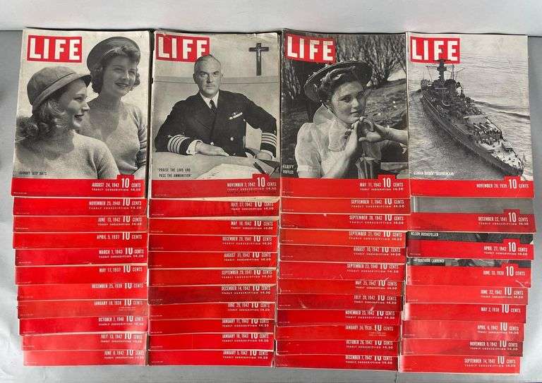 Group of 40+ WW2 Era Life Magazines - Matthew Bullock Auctioneers