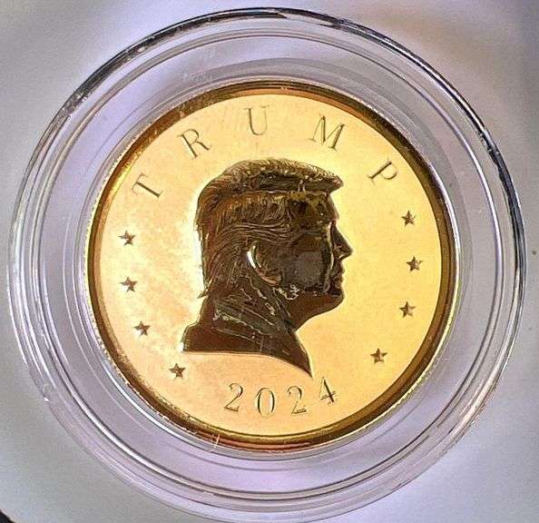 2024 Donald Trump 1 oz .9999 Fine Gold Coin - Matthew Bullock Auctioneers
