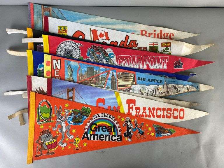 Group of Assorted Souvenir Pennants - Matthew Bullock Auctioneers