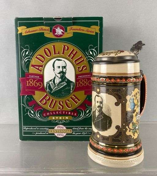 1994 Adolphus Busch Centennial Collectible Stein - Matthew Bullock ...