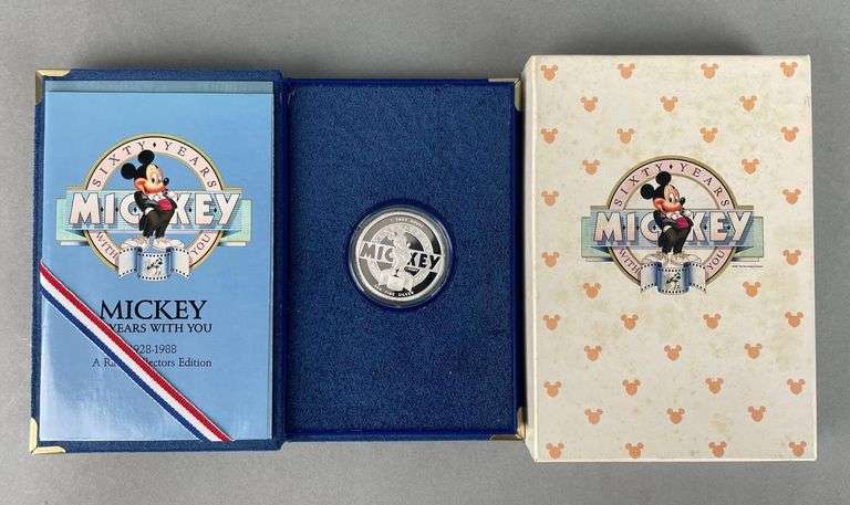 Collectors Edition 60 Years 1 Troy Oz. Silver Mickey Mouse Coin ...