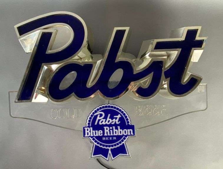 Pabst Blue Ribbon Light Up Advertising Sign - Matthew Bullock Auctioneers