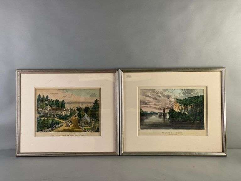 Group of Framed Hand Colored Lithograph Prints and More - Matthew ...