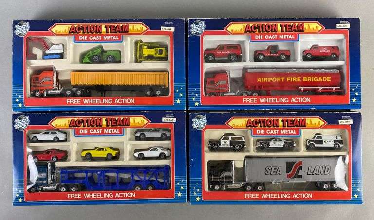 Group of 4 Road Rough Action Team Free Wheeling Action Gift Packs ...