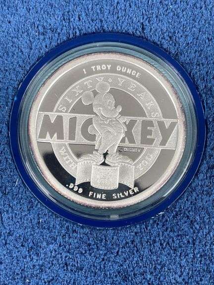 Collectors Edition 60 Years 1 Troy Oz. Silver Mickey Mouse Coin ...