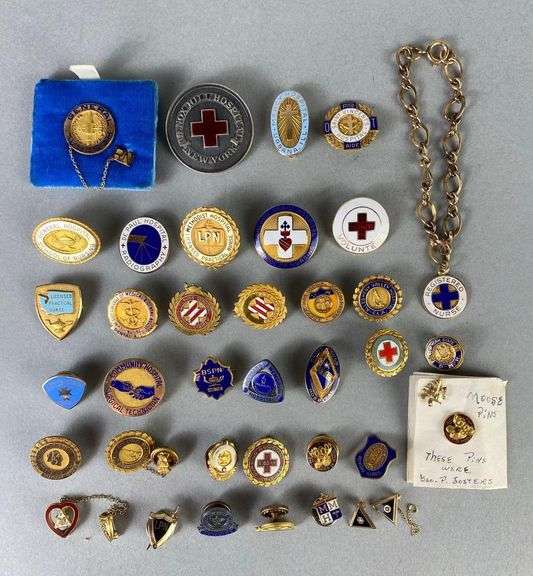 Group of Hospital/Medical Pins and More - Matthew Bullock Auctioneers