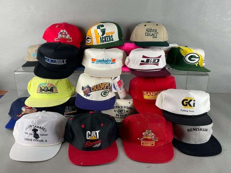 Group of Assorted Snap-Back Hats - Matthew Bullock Auctioneers