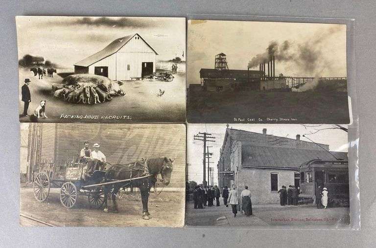 Group of 4 Real Photo Postcards - Matthew Bullock Auctioneers
