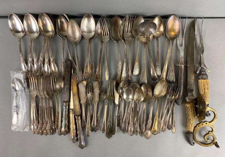 Group of Assorted Antique Flatware - Matthew Bullock Auctioneers