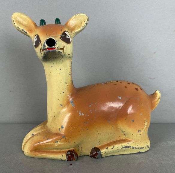 Vintage Rudolf the Red-Nosed Reindeer Metal Coin Bank - Matthew Bullock ...