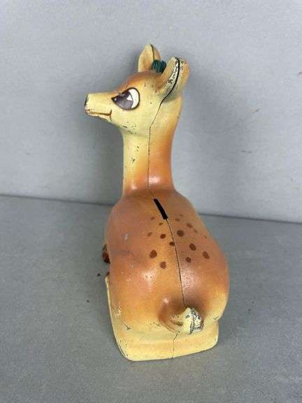Vintage Rudolf the Red-Nosed Reindeer Metal Coin Bank - Matthew Bullock ...