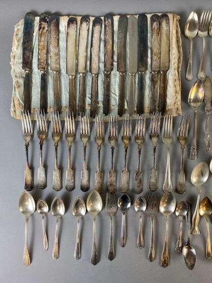 Large Group of Assorted Flatware - Matthew Bullock Auctioneers