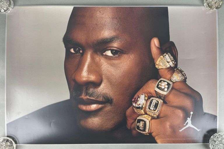 1999 Nike Michael Jordan Rings Poster - Matthew Bullock Auctioneers