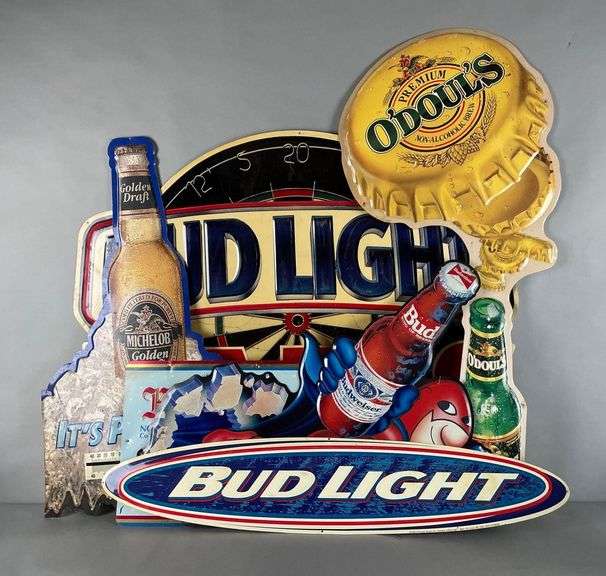 Group of Metal Beer Advertising Signs - Matthew Bullock Auctioneers