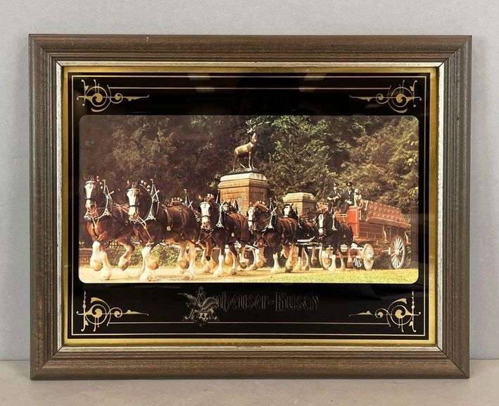 Anheuser-Busch Budweiser Clydesdale Team Beer Advertising Picture ...