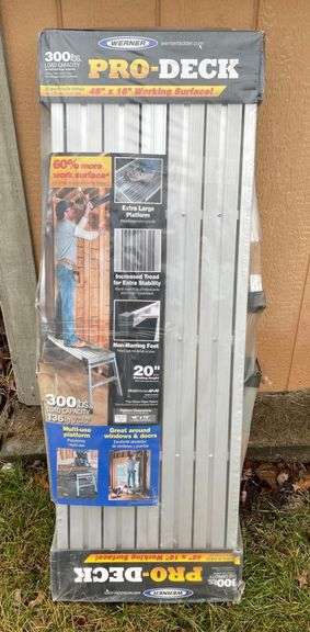 Werner Pro Deck Metal Work Platform - Matthew Bullock Auctioneers