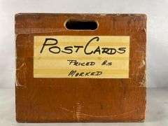 Vintage Wood Postcard File Cabinet - Matthew Bullock Auctioneers