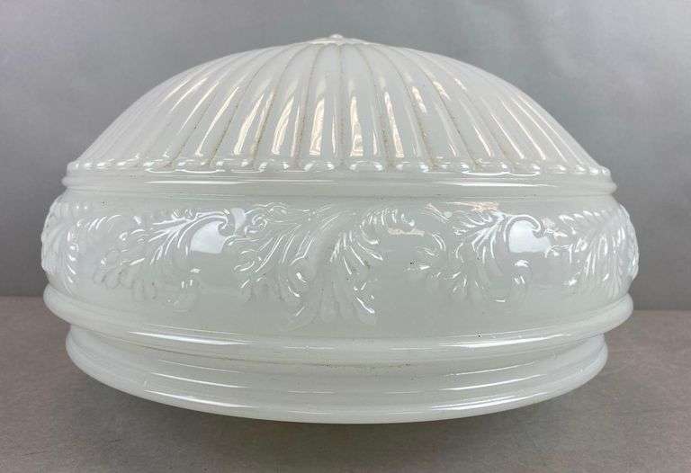 White Glass Ceiling Lamp Shade Matthew Bullock Auctioneers