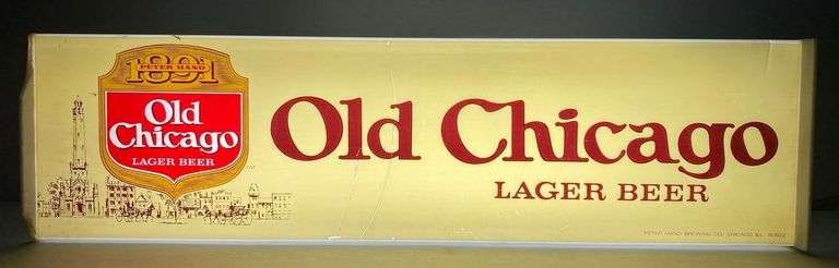 Peter Hand Old Chicago Lager Beer Light Up Advertising Sign - Matthew ...