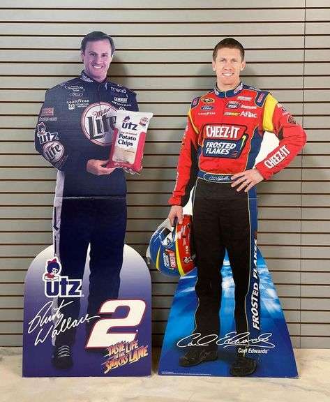 Group of 2 NASCAR Driver Cut-Outs - Matthew Bullock Auctioneers