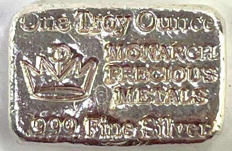 Monarch Precious Metals Hand Poured 1 oz .999 Fine Silver Bar Skulls ...