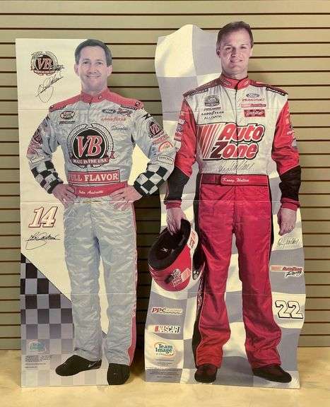 Group of 2 Signed NASCAR Driver Cut-Outs - Matthew Bullock Auctioneers