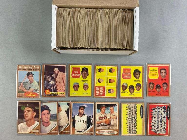 380+ 1962 Topps Baseball Cards with HOFs, Stars, and Rookie High Number ...