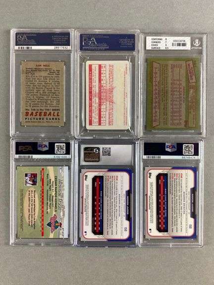6 - 1951 - 2015, Graded Baseball Cards - Matthew Bullock Auctioneers