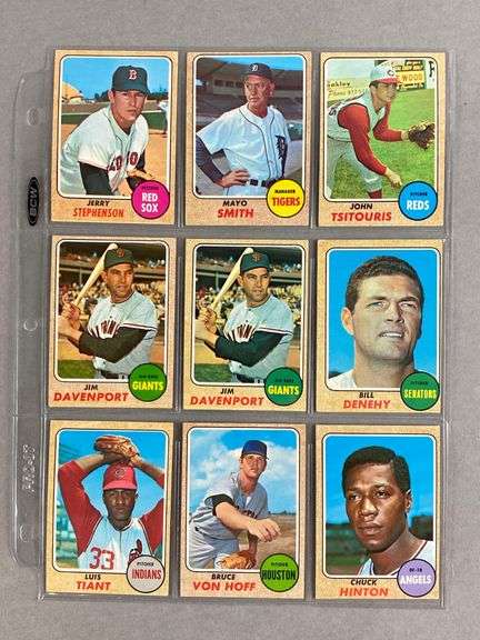 138 - 1968 Topps Baseball Cards with HOFs, Stars, Rookies, and High ...