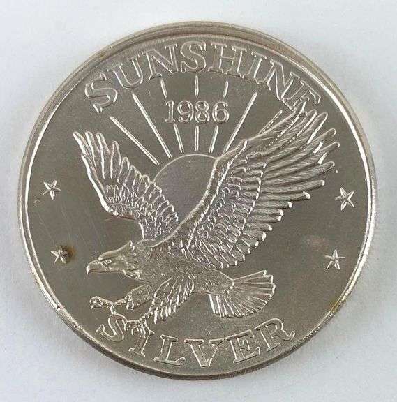 RARE 1986 Sunshine Mining Silver 1oz. .999 Fine Silver - Matthew ...