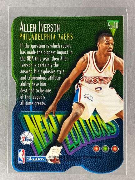 1996 Skybox Premium New Edition Allen Iverson #5 - Matthew Bullock ...