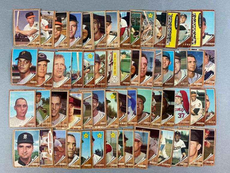380+ 1962 Topps Baseball Cards with HOFs, Stars, and Rookie High Number ...