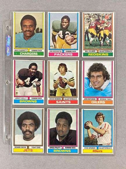 460+ 1970s Topps and Kelloggs Football Cards with HOFs, Stars, and ...