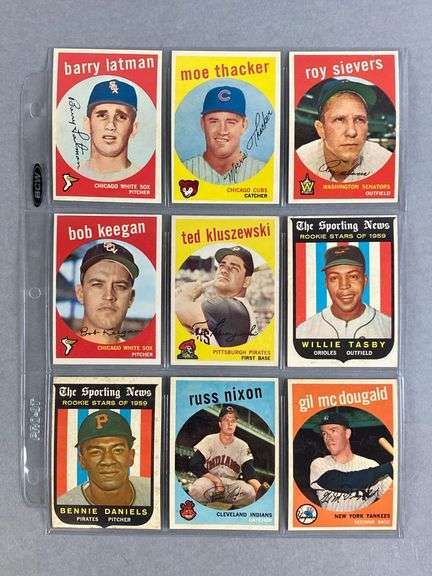 85 - 1959 Topps Baseball Cards with Stars and Rookies - Matthew Bullock ...