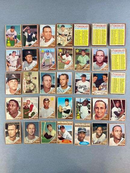 380+ 1962 Topps Baseball Cards with HOFs, Stars, and Rookie High Number ...