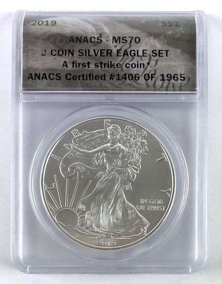 2019 First Strike Coin US Mint Silver American Eagle .999 Fine Silver ...