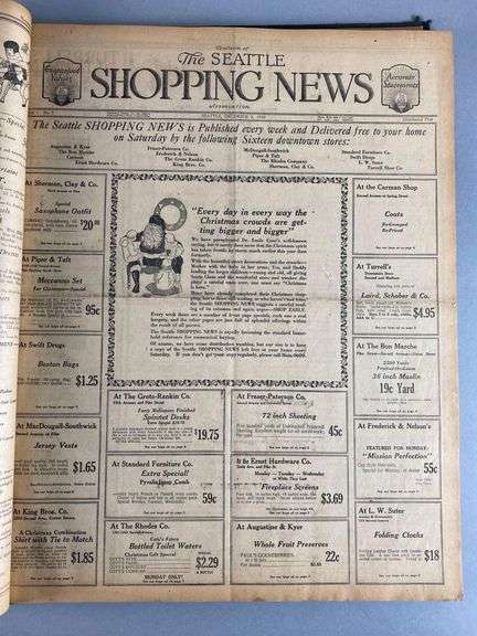 1920s The Seattle Shopping News Bound Newspaper Catalogues - Matthew ...