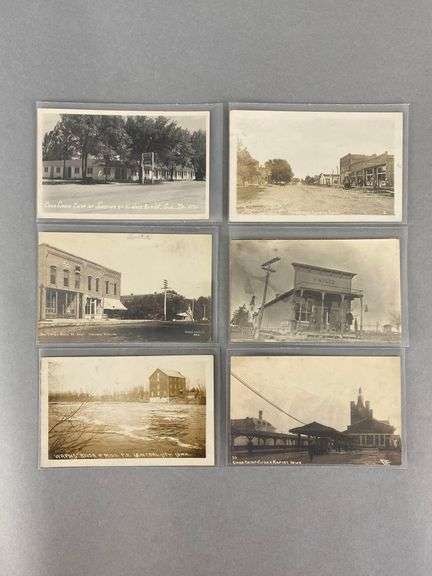 Postcards - 16 Real Photo Iowa Towns - Matthew Bullock Auctioneers