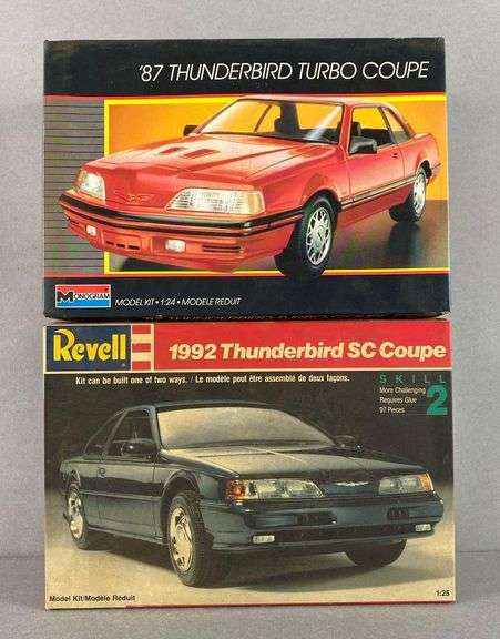 Group of 2 1980s - 1990s Thunderbird Coupe Plastic Model Kits - Matthew ...