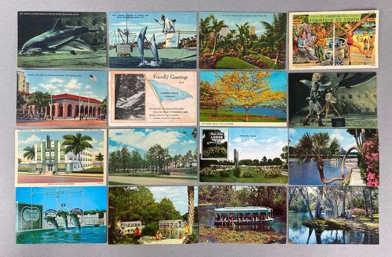 Postcards - 380+ Florida and More - Matthew Bullock Auctioneers