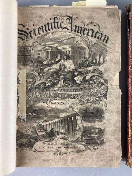 Group of 2 1860 - 1870s Scientific American Books - Matthew Bullock ...