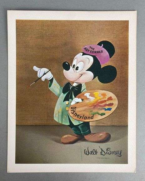 Walt Disney Disneyland Art Corner Mickey Mouse Poster - Matthew Bullock ...