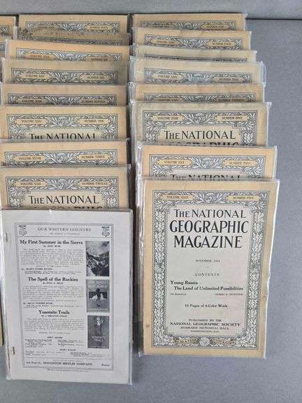 Group of 20+ Early 1900s The National Geographic Magazines - Matthew ...